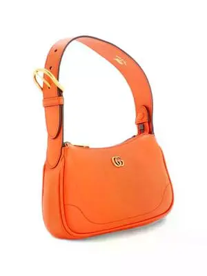 Gucci Aphrodite Leather Mini Shoulder Bag - Orange