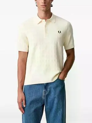 Fred Perry Argyle-knit Polo Shirt - Neutrals