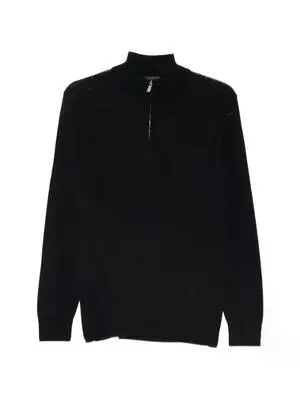 ALBERTO GOZZI Quarter-zip Wool Sweater - Blue