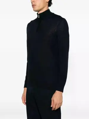 ALBERTO GOZZI Quarter-zip Wool Sweater