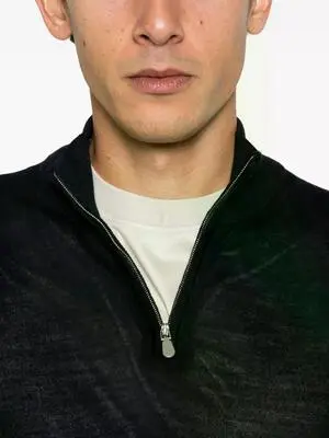 ALBERTO GOZZI Quarter-zip Wool Sweater