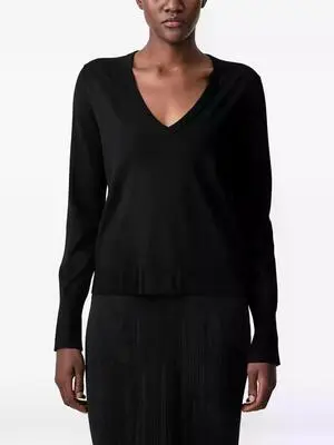 Sisley V-neck Sweater - Black