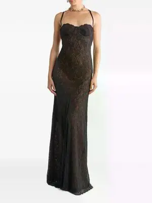 Etro Long Floral Lace Dress