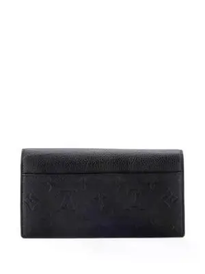 LOUIS VUITTON Sarah Wallet Nm Monogram Empreinte Leather Small Wallets - Black