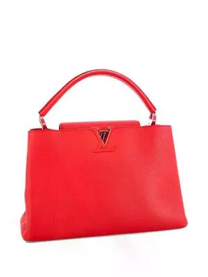 LOUIS VUITTON Capucines Bag Leather Mm Satchel - Red