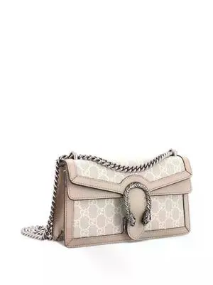 Gucci Dionysus Bag Gg Coated Canvas With Leather Small Shoulder Bag - Neutrals