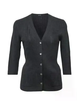 JIL SANDER Ribbed V-neck Cardigan