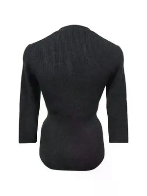 JIL SANDER Ribbed V-neck Cardigan
