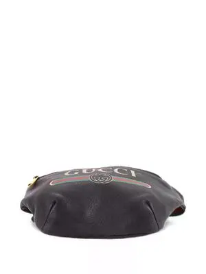 Gucci Logo Printed Leather Medium Belt Bag