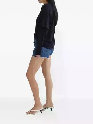AGOLDE Parker Vintage Raw-cut Denim Shorts