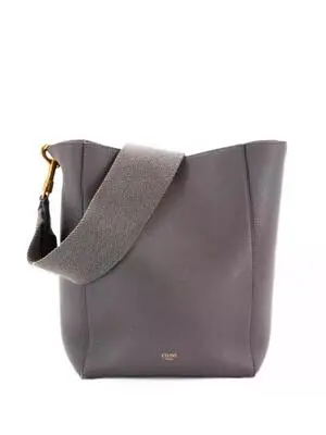 Celine Sangle Seau Bag Calfskin Small Shoulder Bag - Grey