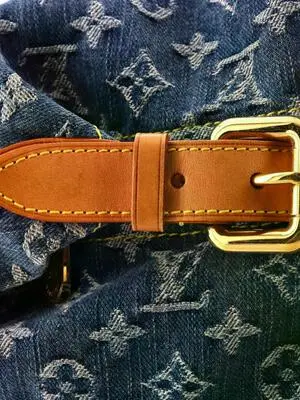 LOUIS VUITTON Baggy Handbag Denim Gm Shoulder Bag