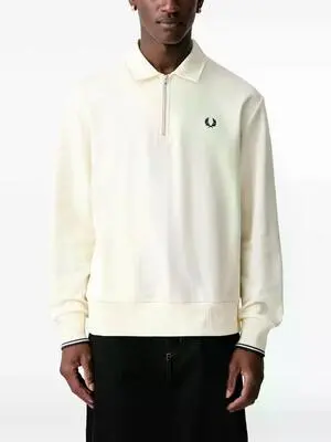 Fred Perry Quarter-zip Laurel Wreath Polo Shirt