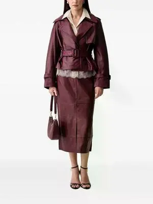 Sisley Lace-trim Pinstripe Shirt
