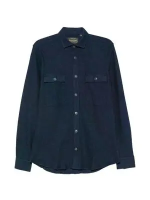 ALBERTO GOZZI Button-up Chest-pocket Shirt - Blue