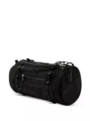 TOPOLOGIE Logo-print Cylindrical Clutch Bag - Black