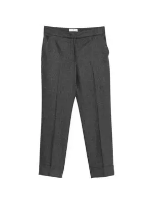 PT TORINO Pressed-crease Turn-up Trousers - Grey