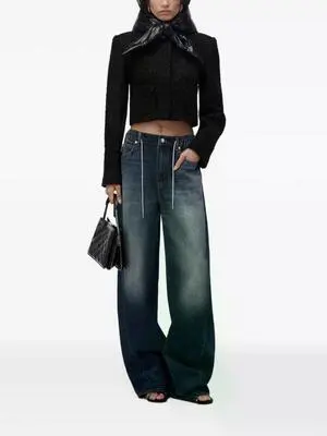 Alexander Wang Rhinestone-drawcord Balloon Jeans
