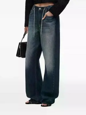Alexander Wang Rhinestone-drawcord Balloon Jeans