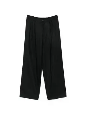 SSSTEIN Pleated Wide-leg Trousers - Black