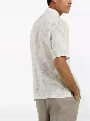 Brunello Cucinelli Paisley-print Linen Shirt