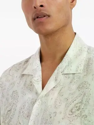 Brunello Cucinelli Paisley-print Linen Shirt