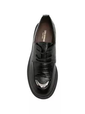 LINDA BAUMANN Crocodile-effect Lace-up Loafers