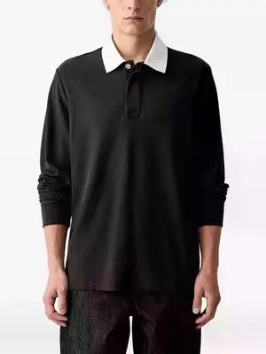 Rag & Bone Piqué-weave Rugby Polo Shirt - Black