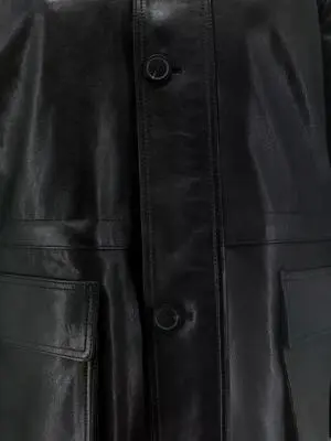 ARMA Maeve Button-up Leather Jacket - Black
