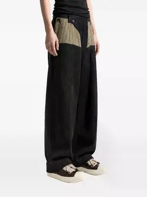 ZIGGY CHEN Pinstriped Panelled Trousers