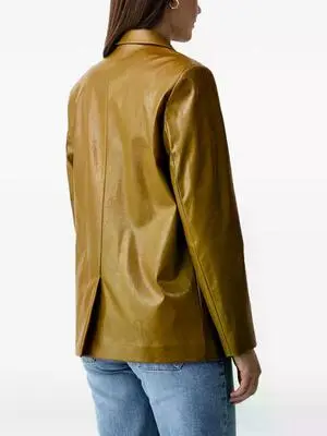 Sisley Peak-lapel Crinkled-finish Blazer