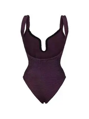 PARAMIDONNA Mika Crinkle-effect Swimsuit - Purple