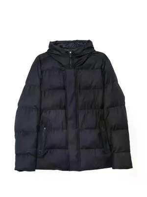 ALBERTO GOZZI Hooded Quilted Wool Jacket