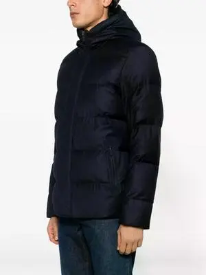 ALBERTO GOZZI Hooded Quilted Wool Jacket