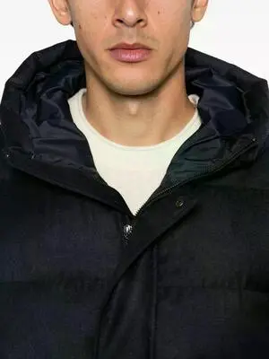 ALBERTO GOZZI Hooded Quilted Wool Jacket