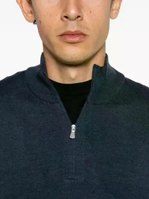 BARBA NAPOLI Quarter-zip Knitted Sweater