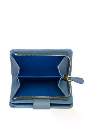 Prada Small Saffiano Leather Wallet With Bow