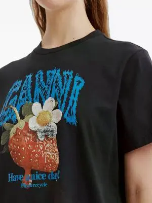 GANNI T-shirt With Strawberry