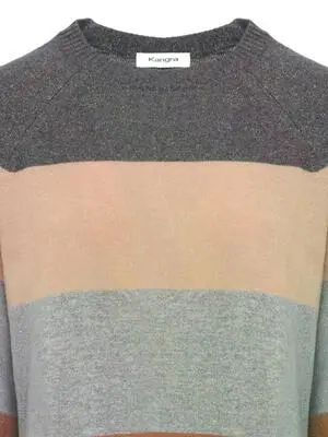 KANGRA Striped Lurex-detail Sweater