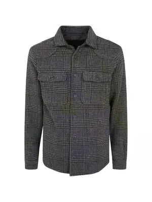 TINTORIA MATTEI 954 Check-pattern Wool Jacket - Grey