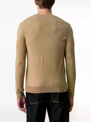 Sisley Fine-knit Crew-neck Sweater - Neutrals