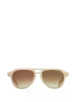 CUTLER & GROSS Double-bridge Pilot-frame Sunglasses - Neutrals