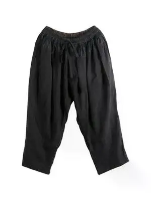 ZIGGY CHEN Drawstring Elasticated Trousers - Black