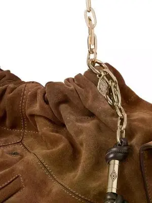 Ba&sh June Chain-link Suede Shoulder Bag