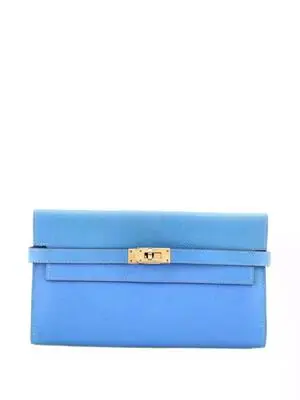 Hermès Kelly Wallet Epsom Long Small Wallets - Blue