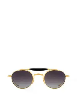 JACQUES MARIE MAGE Dasan Round-frame Sunglasses - Gold