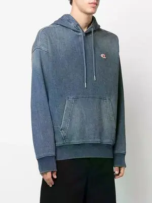 DIESEL® Washed-effect Long-sleeve Hoodie
