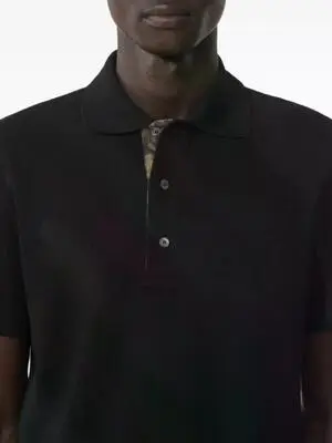 LANVIN Polo Shirt In Pique Cotton - Black