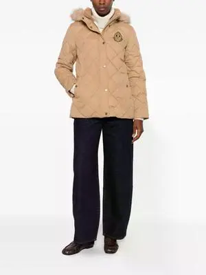 Ralph Lauren Quilted Faux Fur-trim Jacket