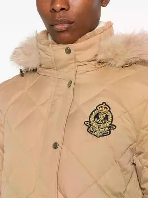 Ralph Lauren Quilted Faux Fur-trim Jacket